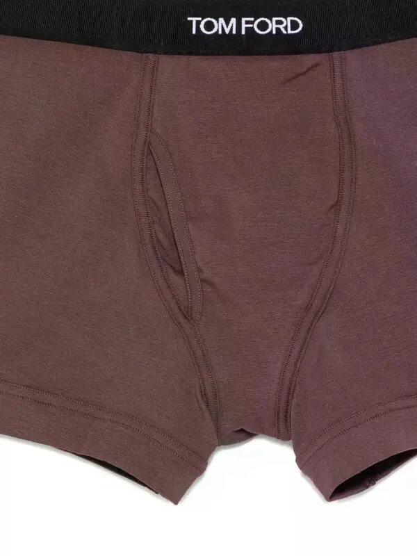 TOM FORD Logo-waistband Boxer Briefs - Brown
