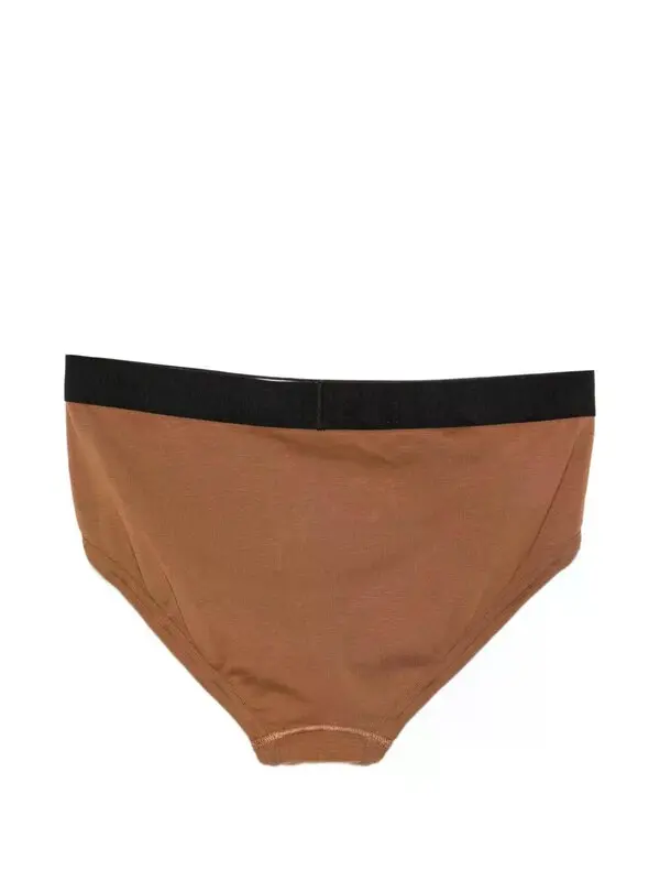 TOM FORD Logo-waistband Briefs - Brown