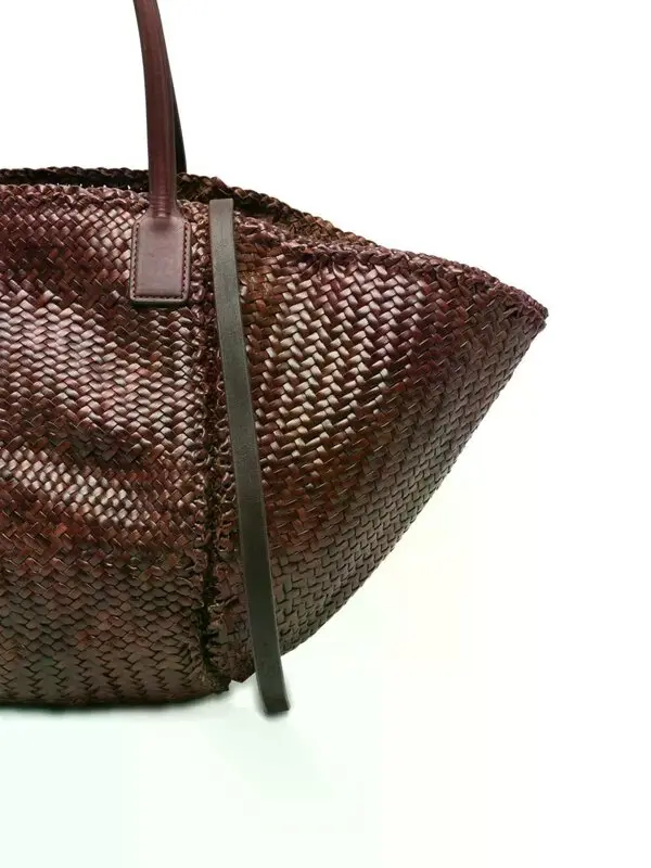 Dragon Diffusion Teresa Woven Leather Tote Bag - Brown
