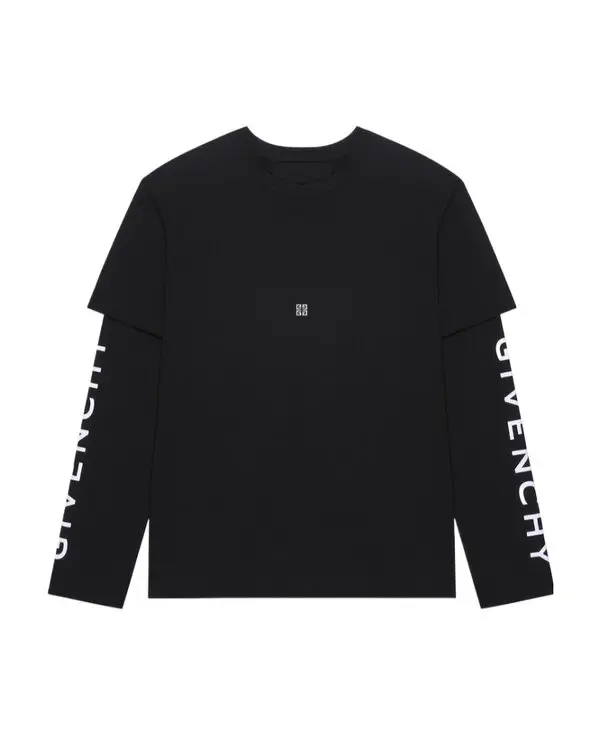 Givenchy 4g Embroidered Long-sleeved T-shirt - Black