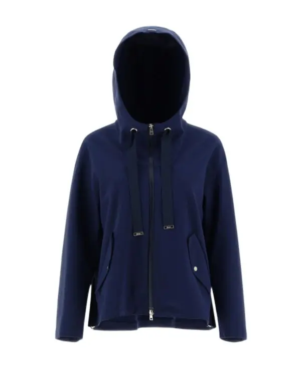 Herno Drawstring Hooded Jacket - Blue