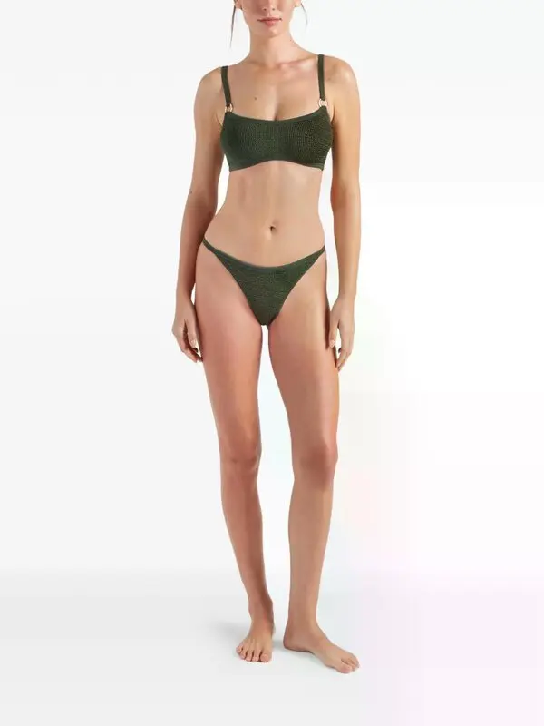 Hunza G Iris Crinkle-effect Bikini - Green