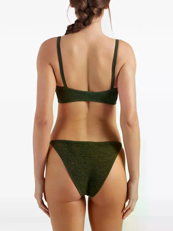 Hunza G Iris Crinkle-effect Bikini - Green