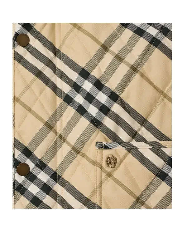 Burberry Quilted Jacket With Check Print