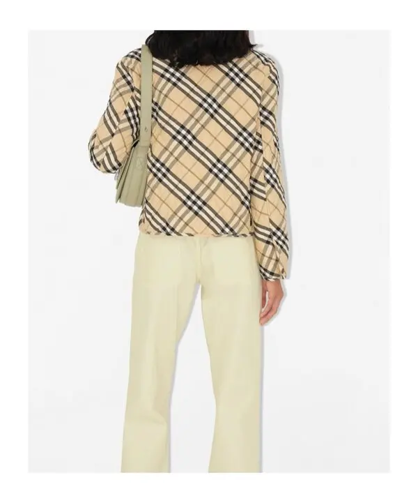 Burberry Quilted Jacket With Check Print