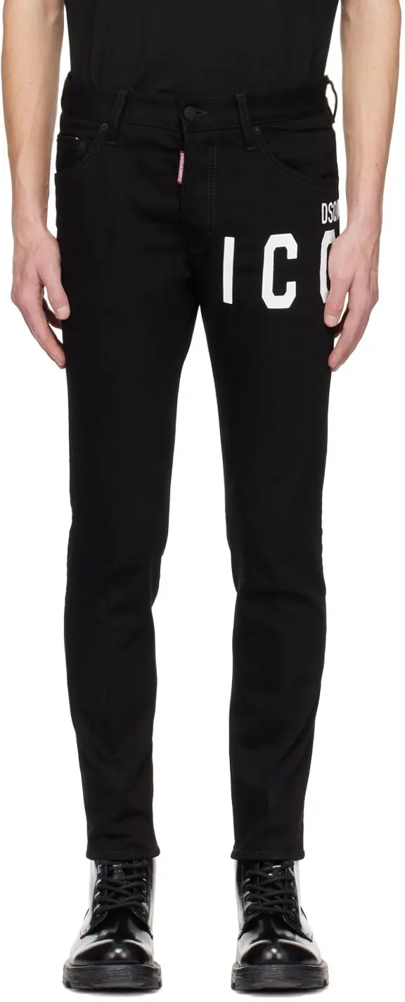 Dsquared2 Logo Printed Skater Jeans