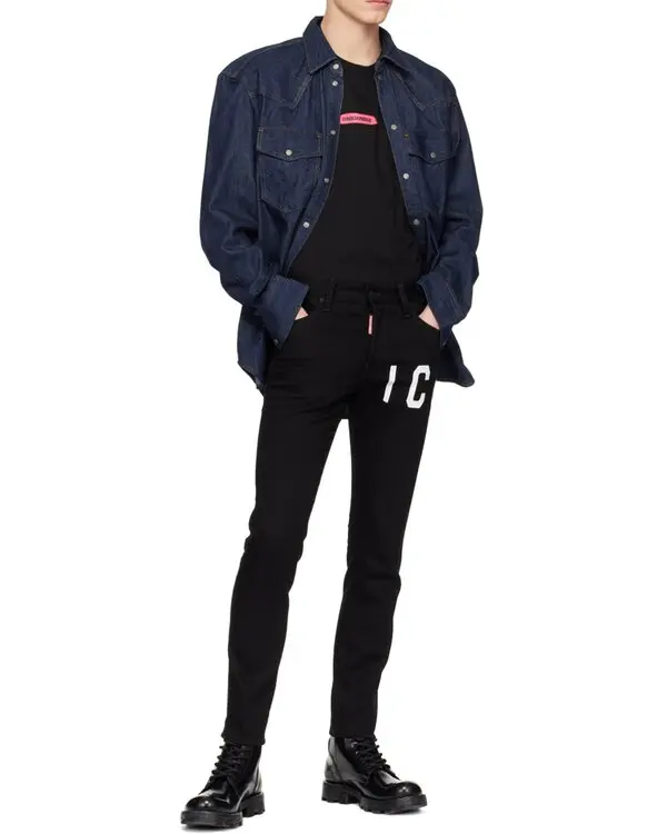 Dsquared2 Logo Printed Skater Jeans