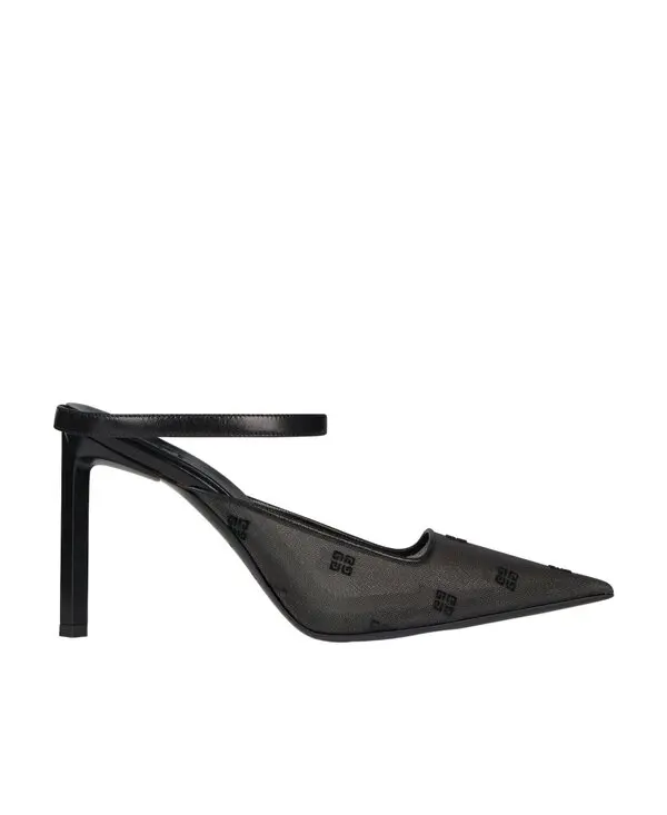 Givenchy Show Slingback In 4g Transparent Mesh - Black