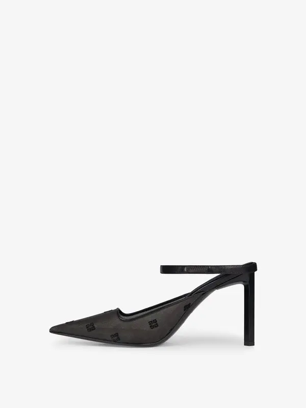 Givenchy 4g Transparent Mesh Slingback Heels