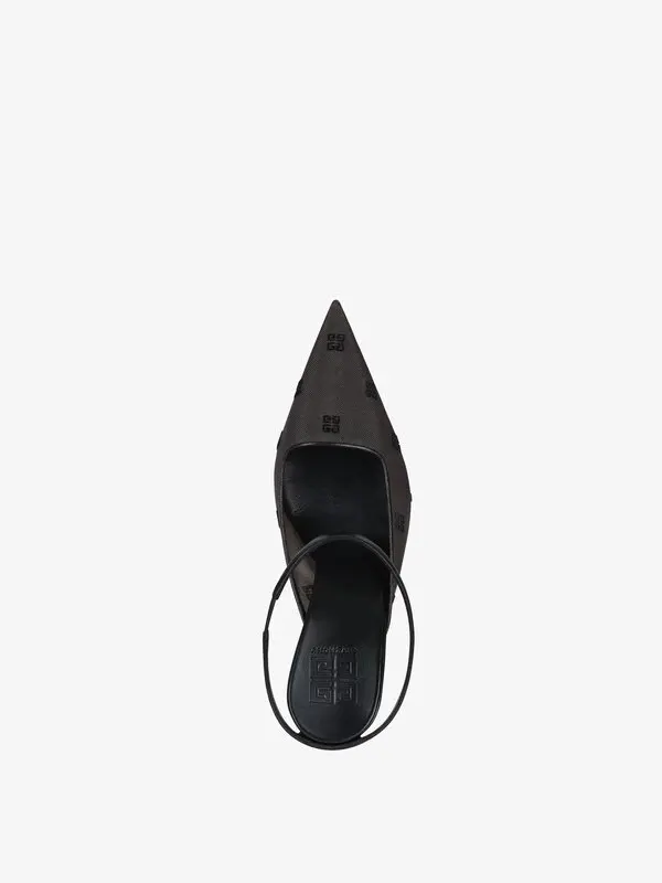 Givenchy 4g Transparent Mesh Slingback Heels