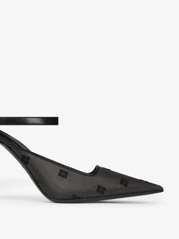 Givenchy 4g Transparent Mesh Slingback Heels