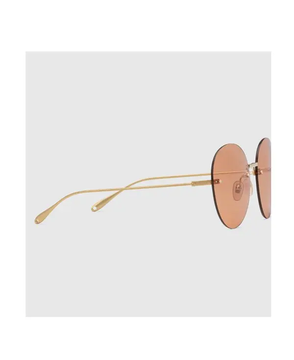 Gucci Round Frame Logo Pendant Sunglasses