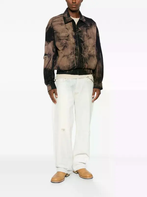 FENG CHEN WANG Tie-dye Distressed Jacket