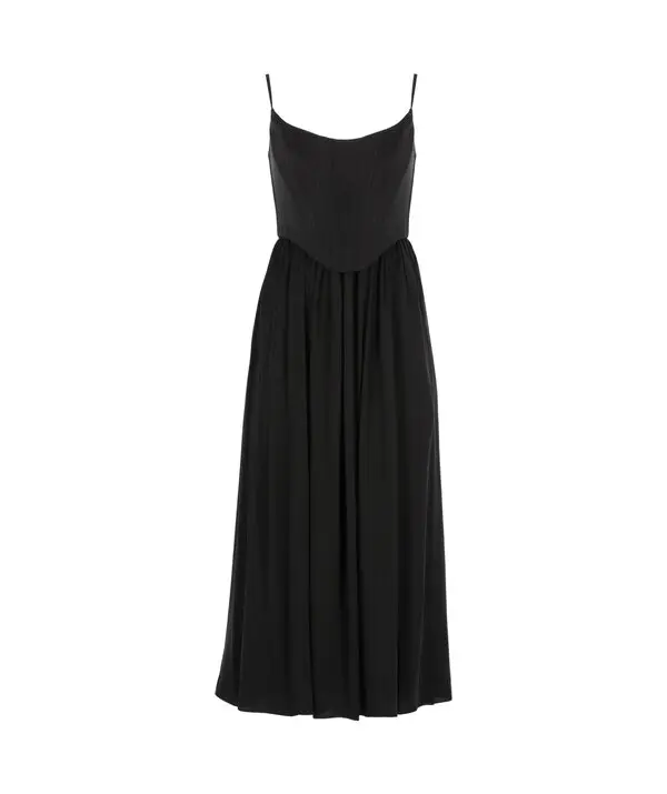 Zimmermann Pleated Flared Slip Dress - Black