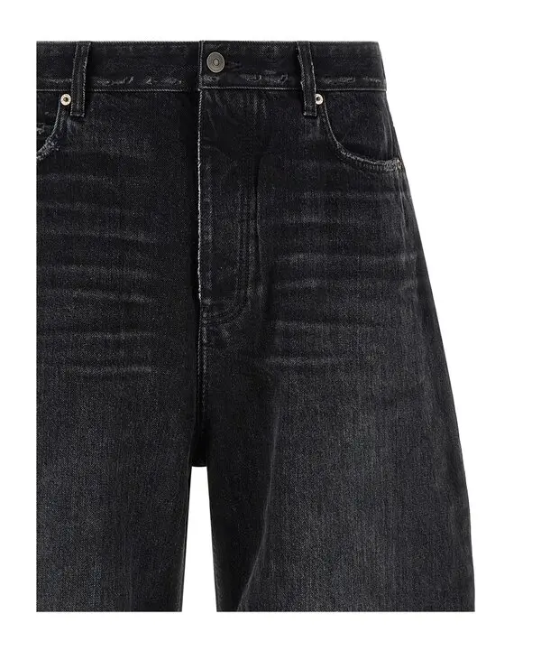Balenciaga Round Fit Wide-leg Jeans - Black