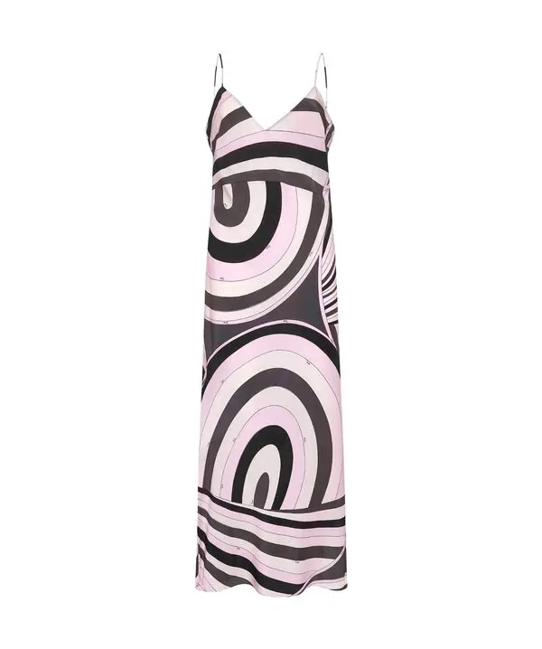 Emilio Pucci Abstract Printed Sleeveless Dress - Pink/black