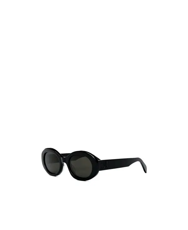 Celine Triomphe Oval-frame Sunglasses - Gray