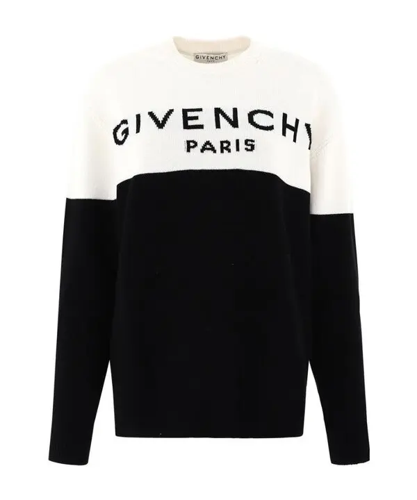 Givenchy Two Tone Logo Jumper - Black