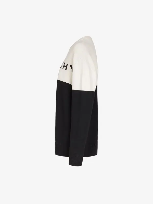 Givenchy Two Tone Logo Jacquard Pullover