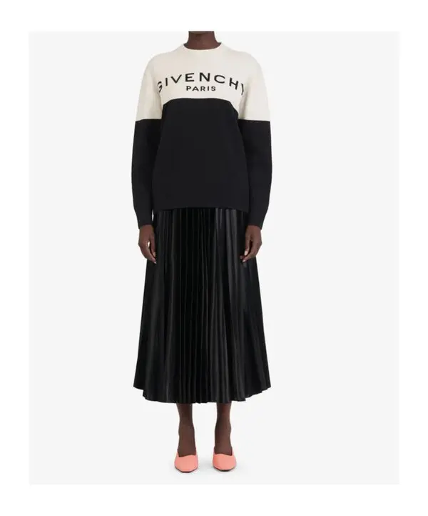 Givenchy Two Tone Logo Jacquard Pullover