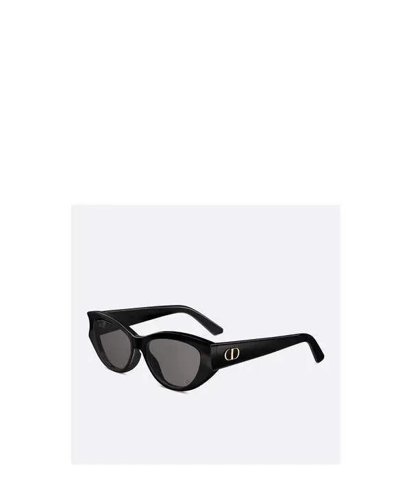 Dior Cat Eye Sunglasses With Gold Cd Logo - Black