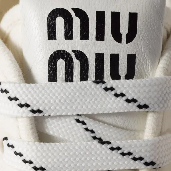 Miu Miu Logo Detail Denim Sneakers