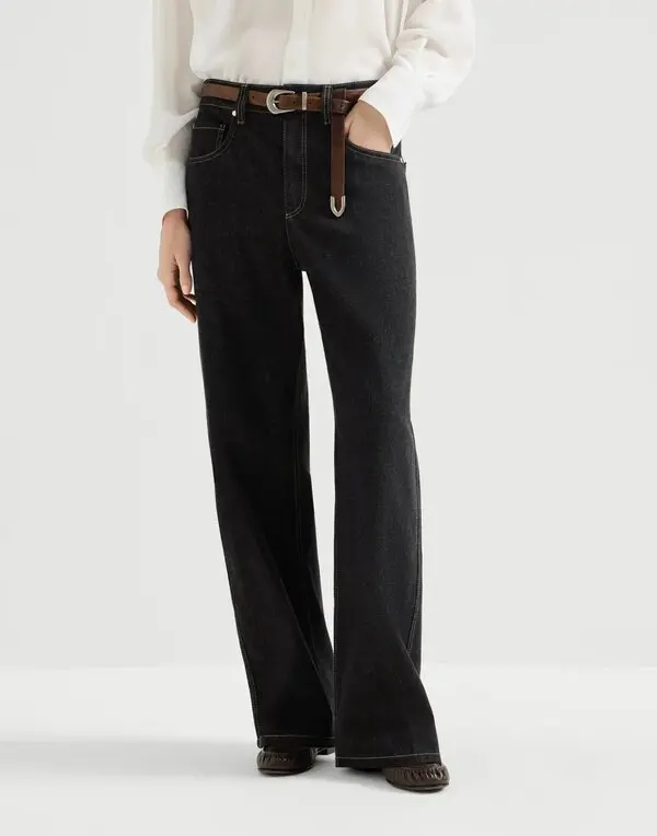 Brunello Cucinelli Loose Flared Jeans - Black
