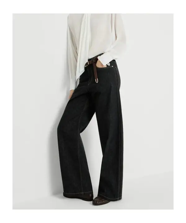 Brunello Cucinelli Loose Flared Jeans - Black