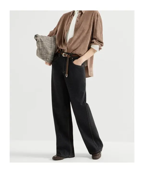 Brunello Cucinelli Loose Flared Jeans - Black