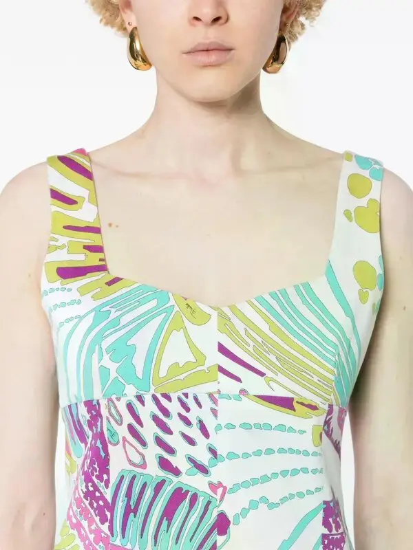 Emilio Pucci Printed V-neck Mini Dress