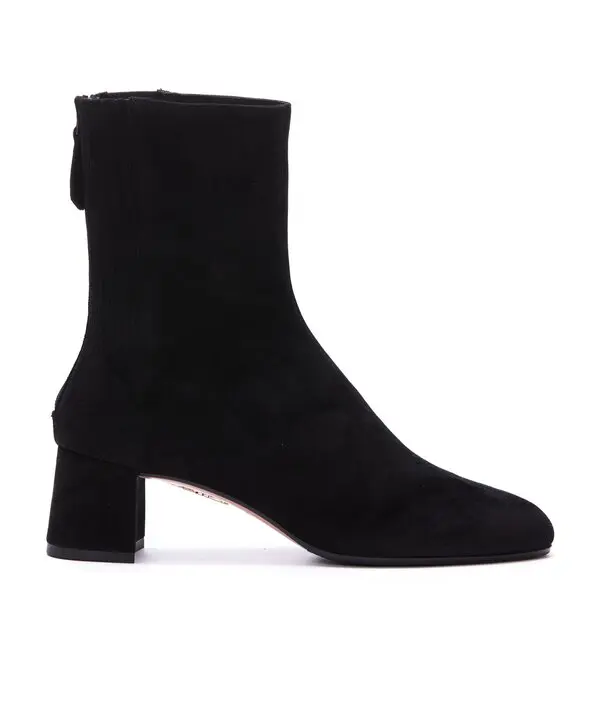 AQUAZZURA Zip-up Ankle Boots - Black
