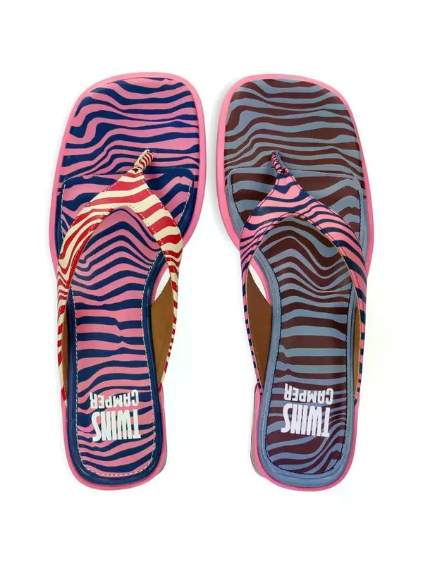 Camper Twins Zebra-print Sandals