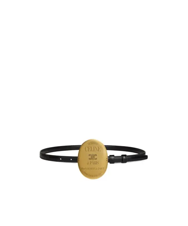 Celine Maison Belt 13mm In Taurillon Leather