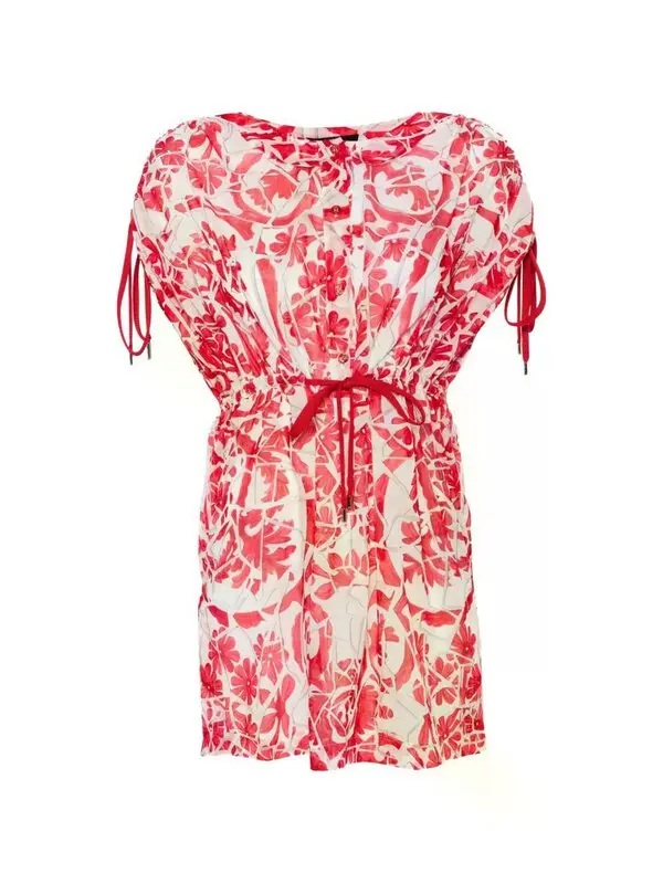 Gucci Floral Drawstring Dress