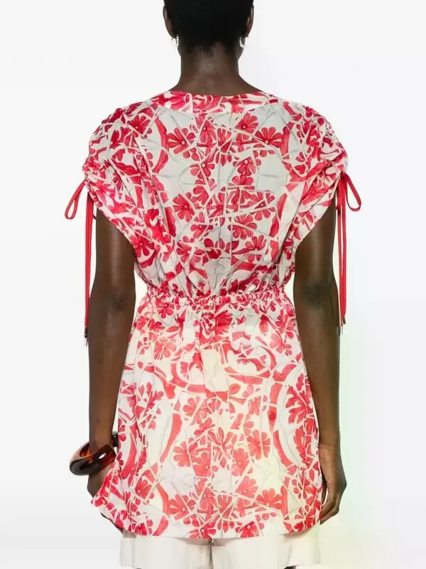 Gucci Floral Drawstring Dress