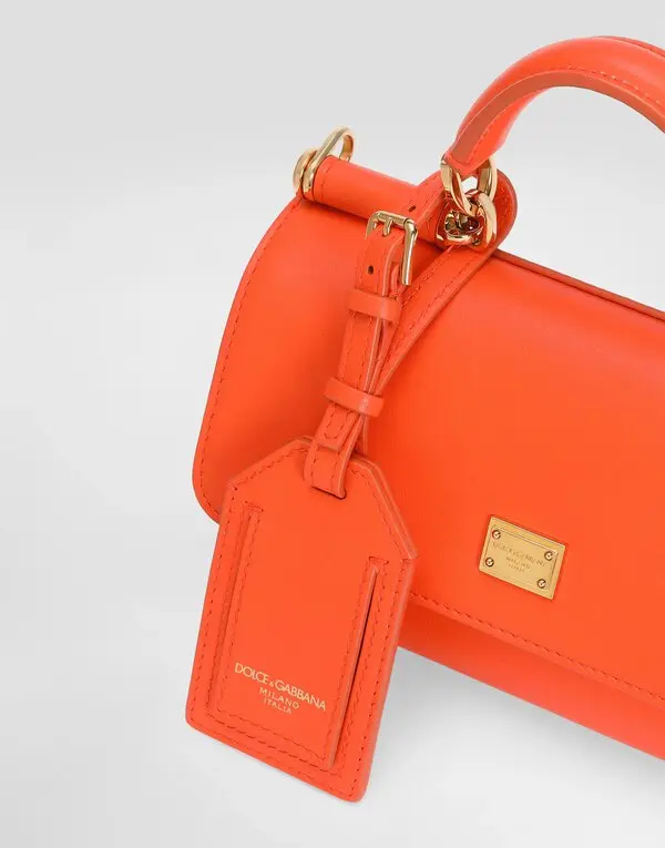 Dolce & Gabbana Mini Sicily Handbag In Calfskin - Orange