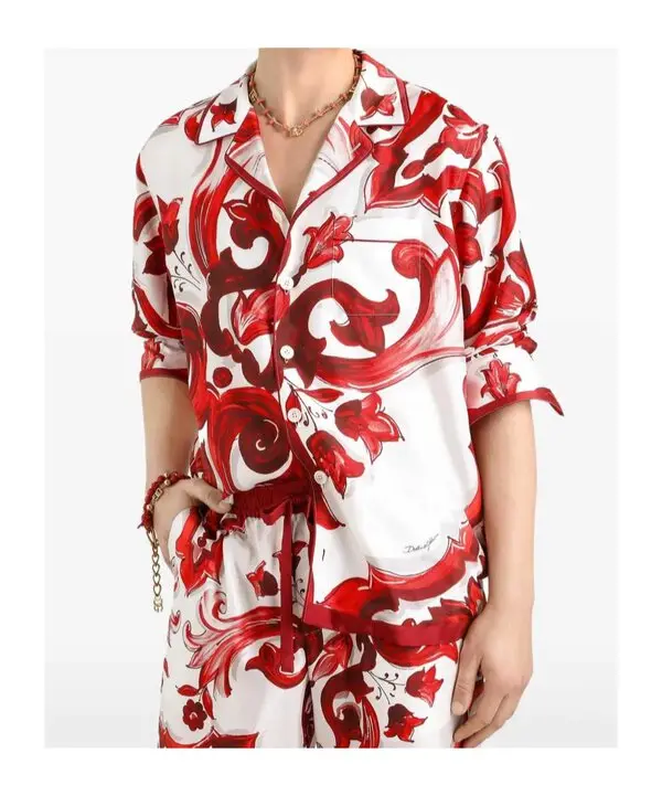 Dolce & Gabbana Majolica-print Vanity Twill Shirt