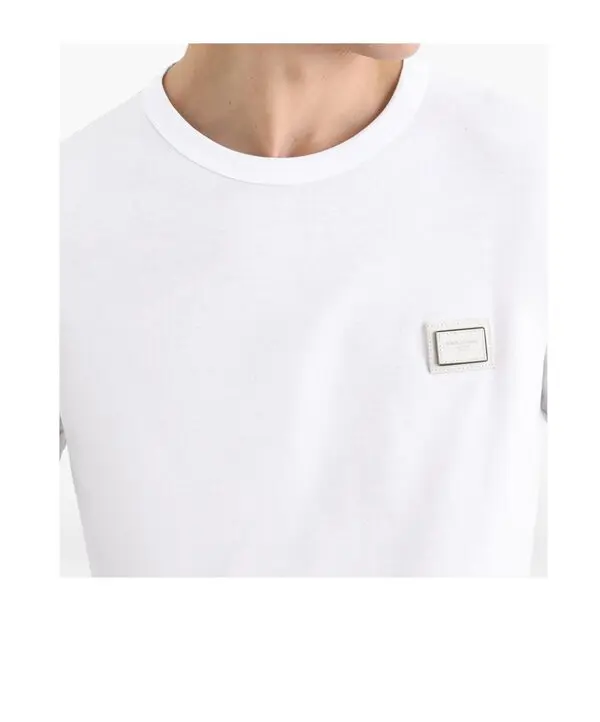 Dolce & Gabbana Cotton T-shirt With Logo Plate
