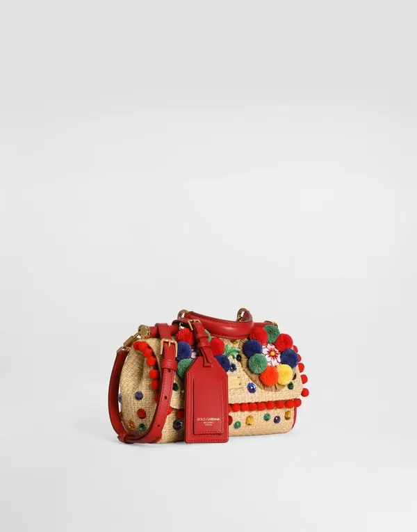 Dolce & Gabbana Mini My Sicily Handbag In Raffia