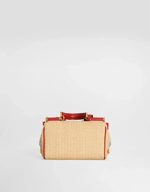 Dolce & Gabbana Mini My Sicily Handbag In Raffia