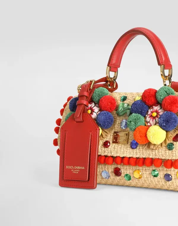 Dolce & Gabbana Mini My Sicily Handbag In Raffia
