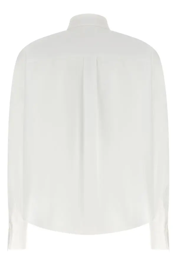 Brunello Cucinelli Monile Trim Cropped Shirt - White