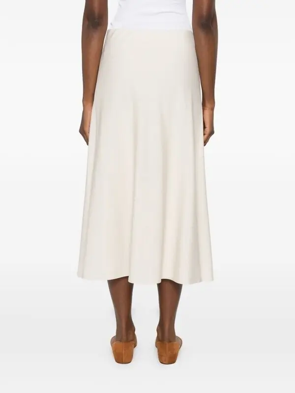 Brunello Cucinelli A-line Midi Skirt - White
