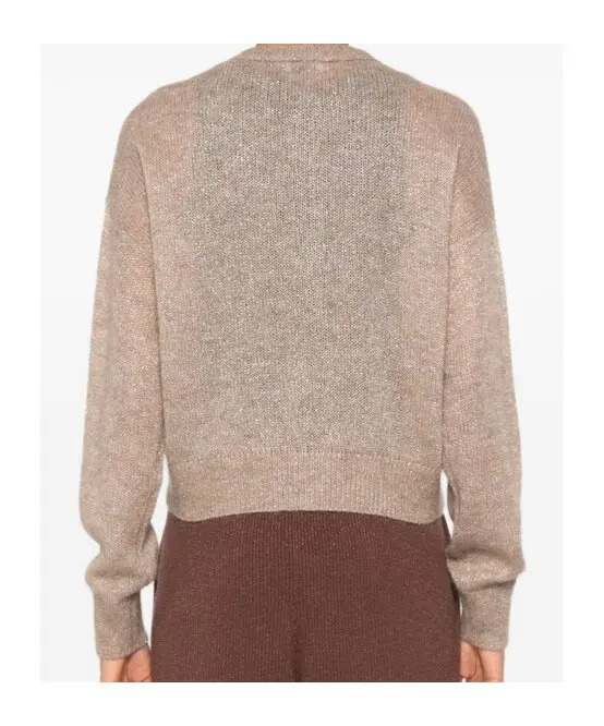 Brunello Cucinelli Sheer Knit Button-up Cardigan - Nude