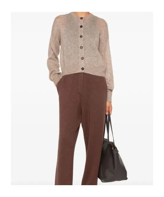 Brunello Cucinelli Sheer Knit Button-up Cardigan - Nude
