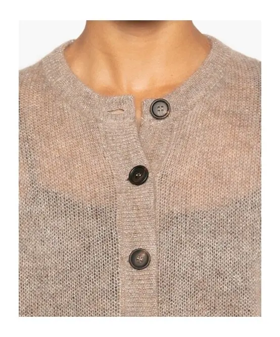Brunello Cucinelli Sheer Knit Button-up Cardigan - Nude