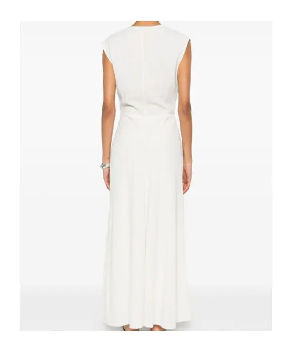 Brunello Cucinelli Sleeveless Draped Neck Maxi Dress