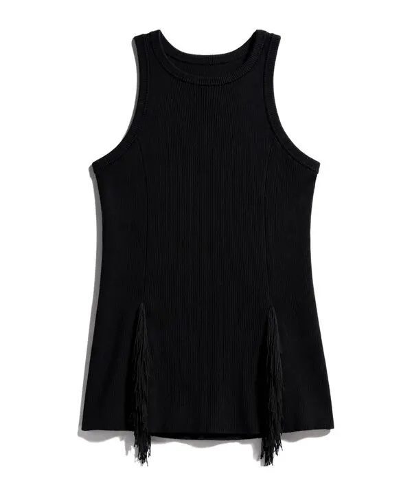 IRO PARIS Sleeveless Knit Top With Tasseled Detail - Black