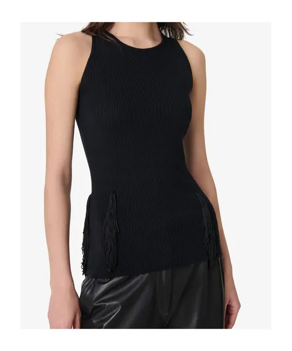 IRO PARIS Sleeveless Knit Top With Tasseled Detail