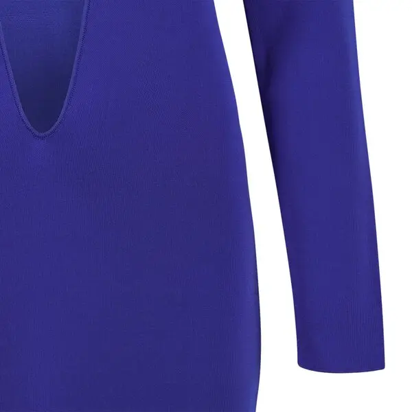 TOM FORD Plunging Neckline Front Slit Maxi Dress